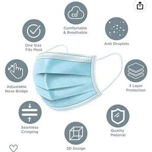 Other | 5pack Blue Disposable Surgical Mask Nwt | Poshmark